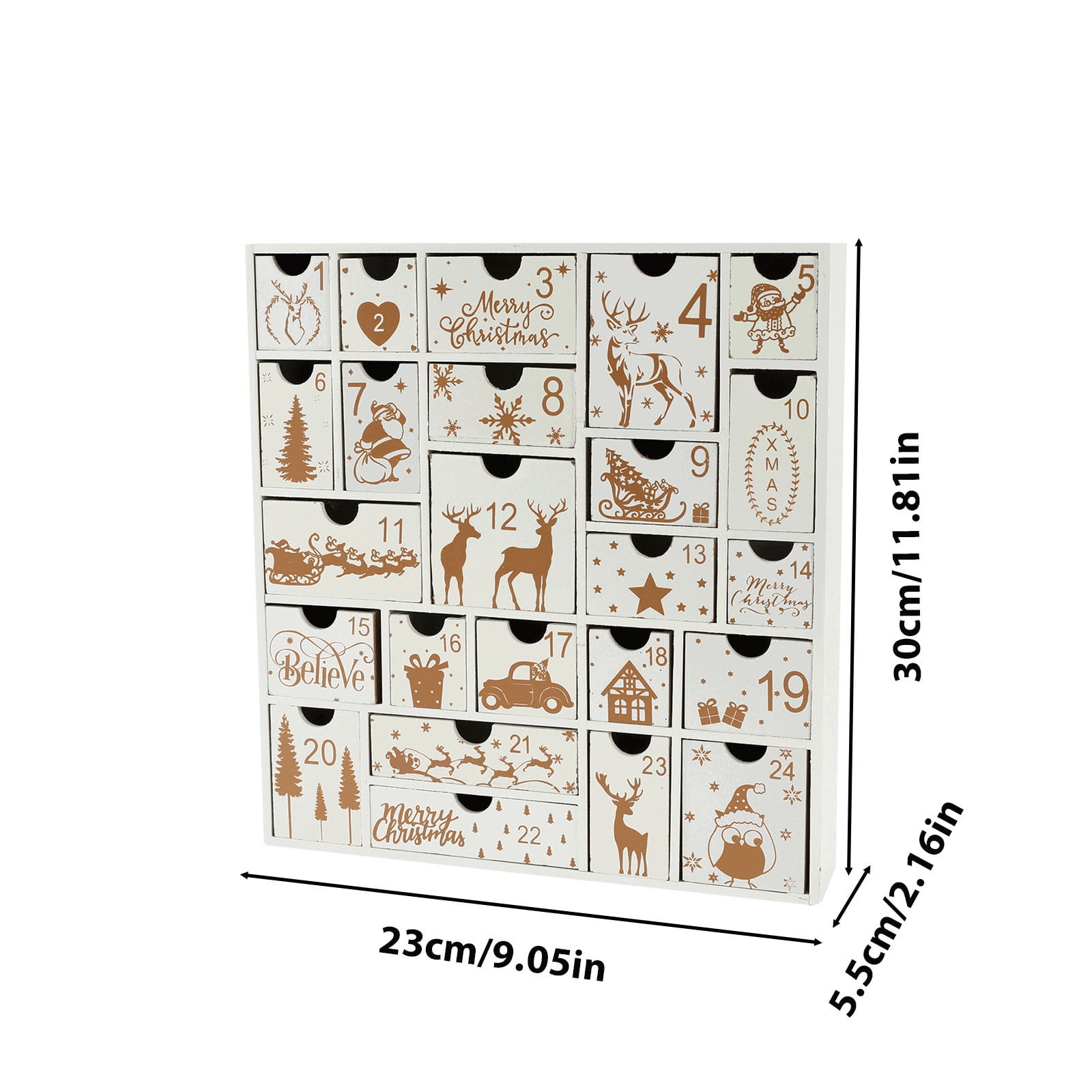Kezqiaxn Home Supplies Christmas Gift Countdown Calendar Gift Box ...