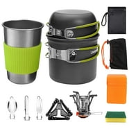 HechoVinen Camping Cookware Set 8PCS Stainless Steel Mini Picnic ...