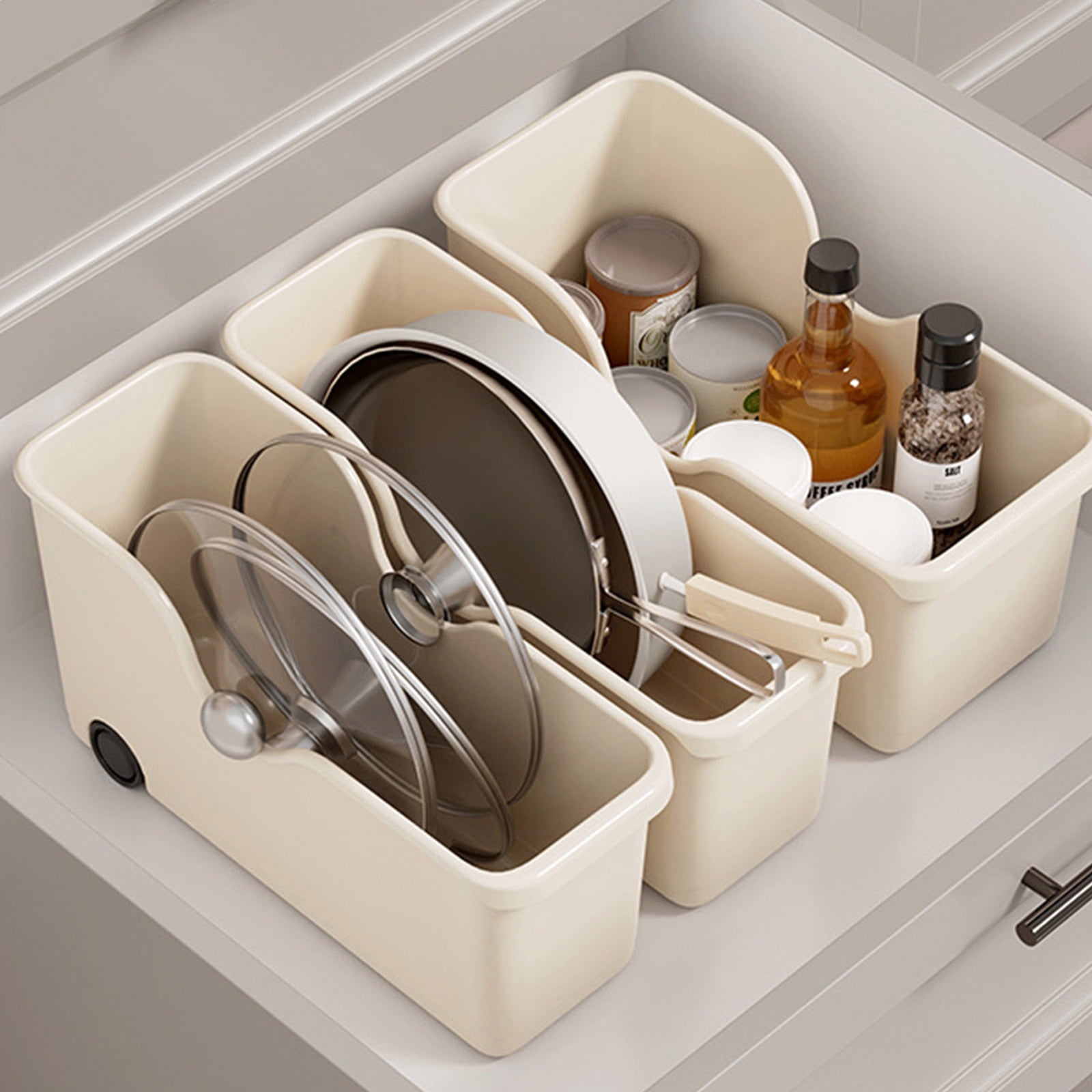Kezqiaxn Home Supplies Wheeled Kitchen Storage Box Cabinet Cookware ...