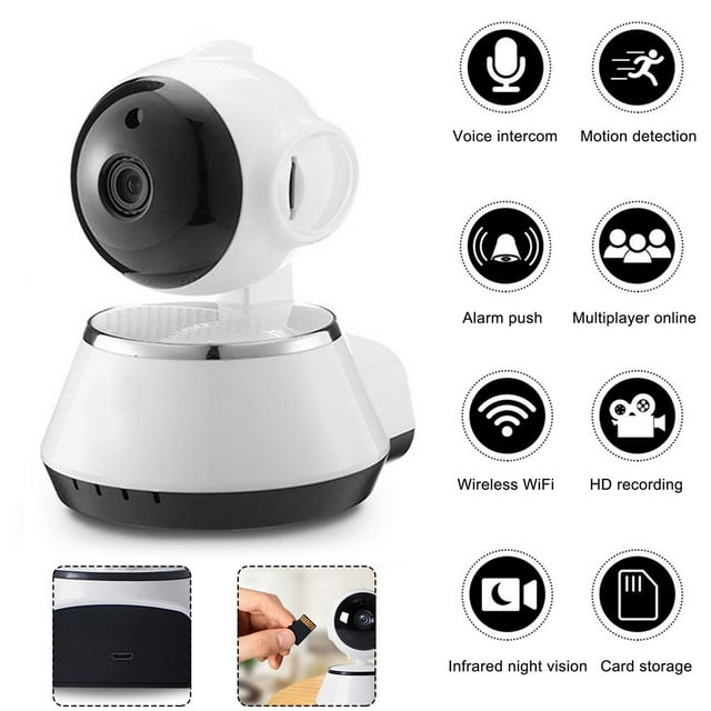 Kezqiaxn Indoor Surveillance Camera Wireless, Wireless Webcam Pan Tilt ...