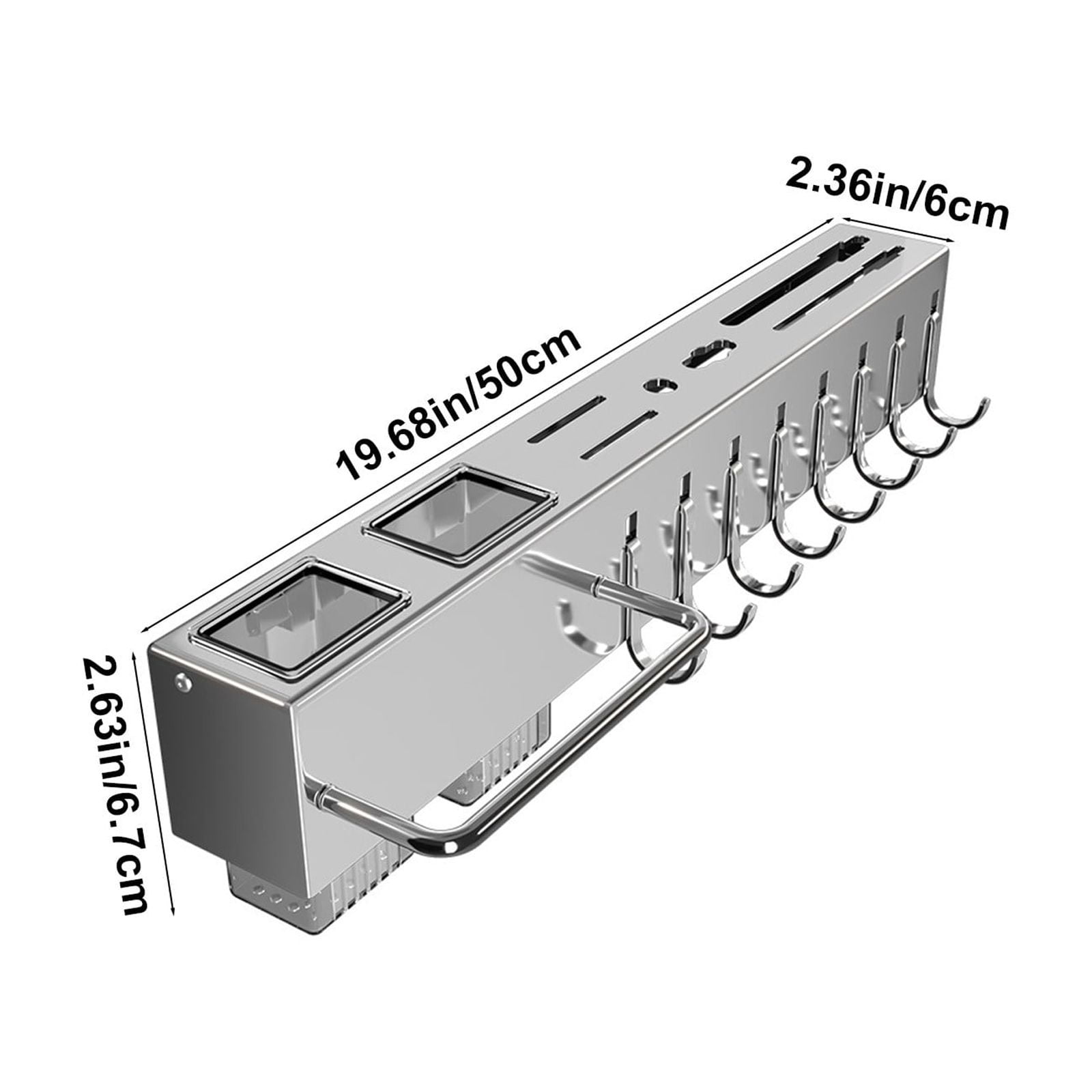 Kezqiaxn Kitchen Organizer and Storage Hook Rack for Kitchen Utensils ...