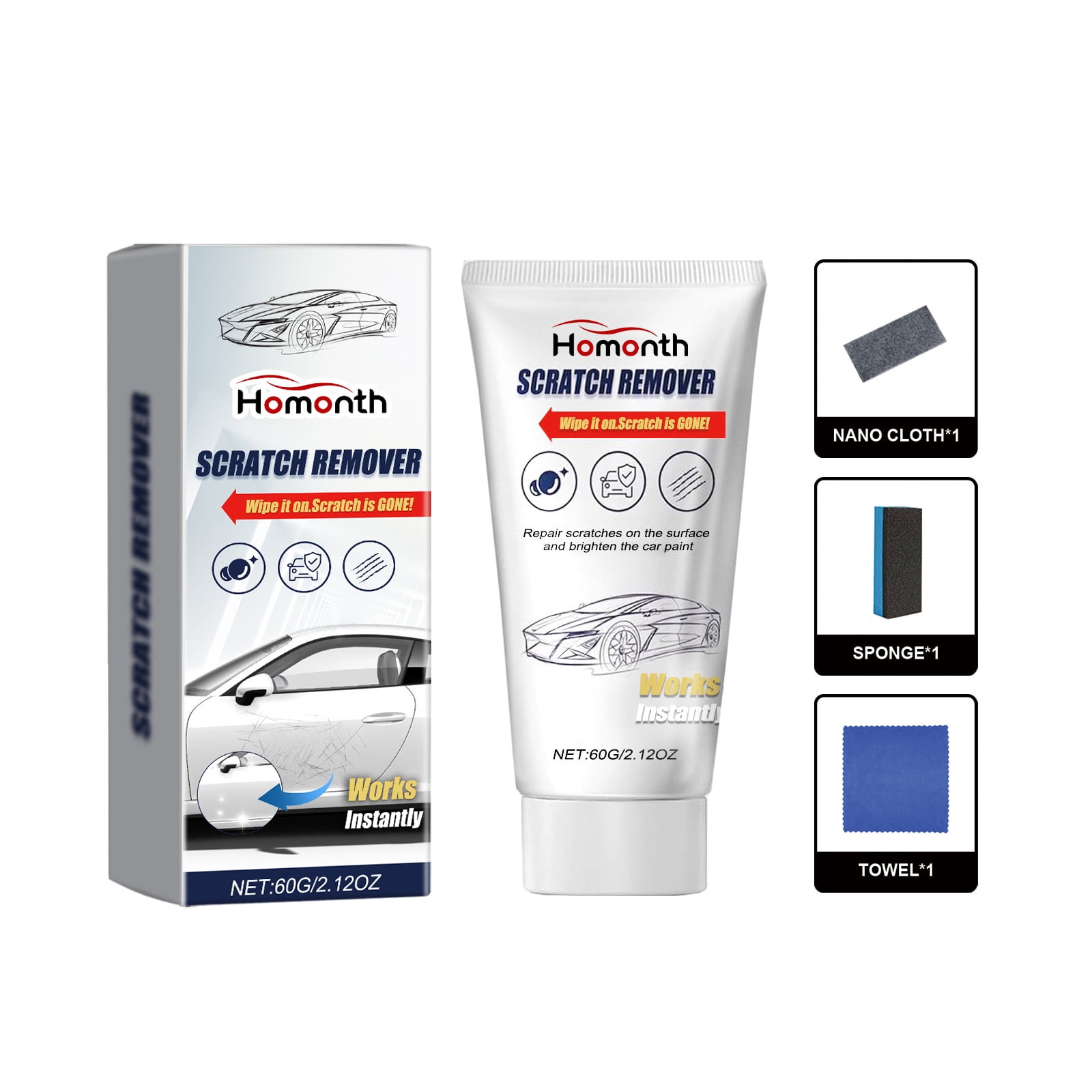 Kezqiaxn Nano Sparkles Cloth Car Scratch Remover with Car Scratch ...