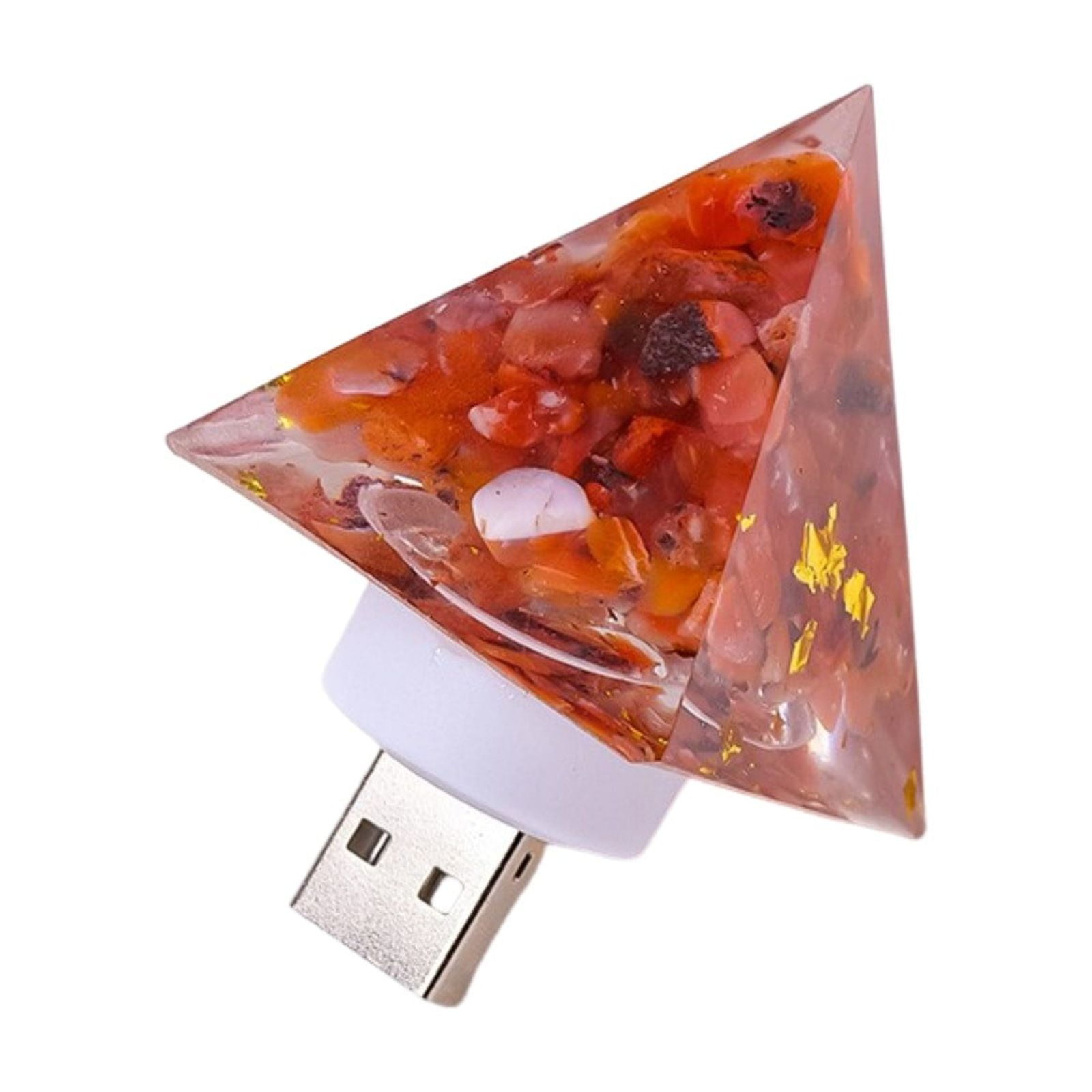 Kezqiaxn Night Lights Clearance Natural Crystal Gravel Epoxy Pyramids ...