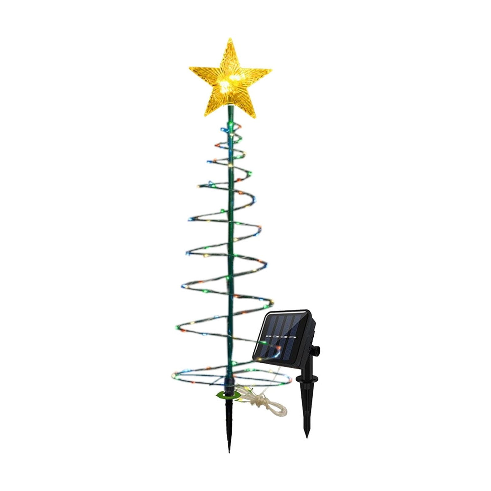 Kezqiaxn Outdoor Christmas Decorations, Solar Helix Christmas Trees LED ...