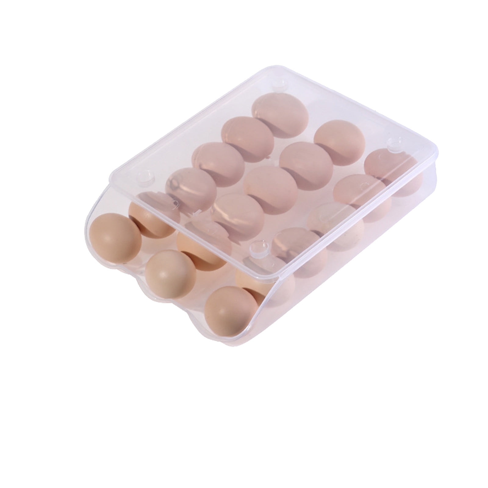 Kezqiaxn Plastic Eggs Container Clearance Refrigerator Eggs Organizer ...