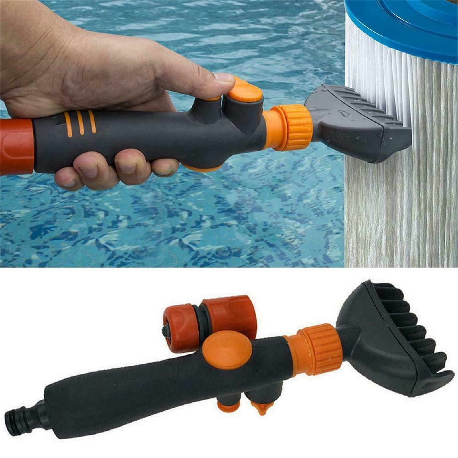 Kezqiaxn Pool Brushes Black Pooling Brush for Above Ground Pools, Short ...