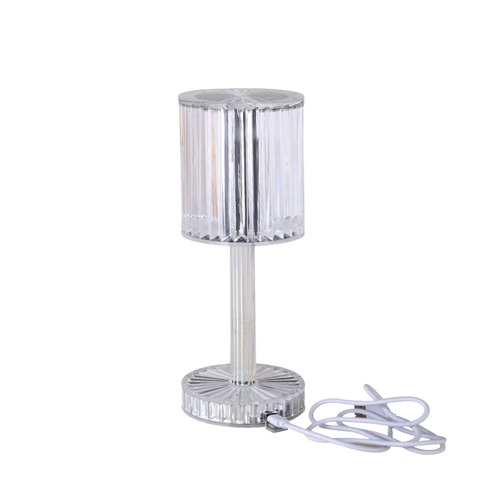 Kezqiaxn Portable Crystal Table Lamp, 3 Color Touches Control ...