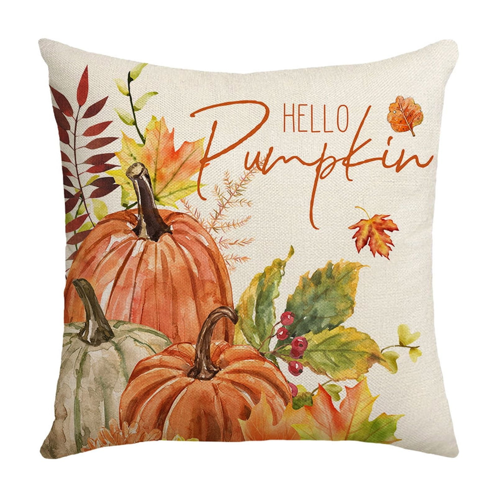 Kezqiaxn Pumpkin Pillow Protectors Fall Throw Pillow Covers 18x18 ...