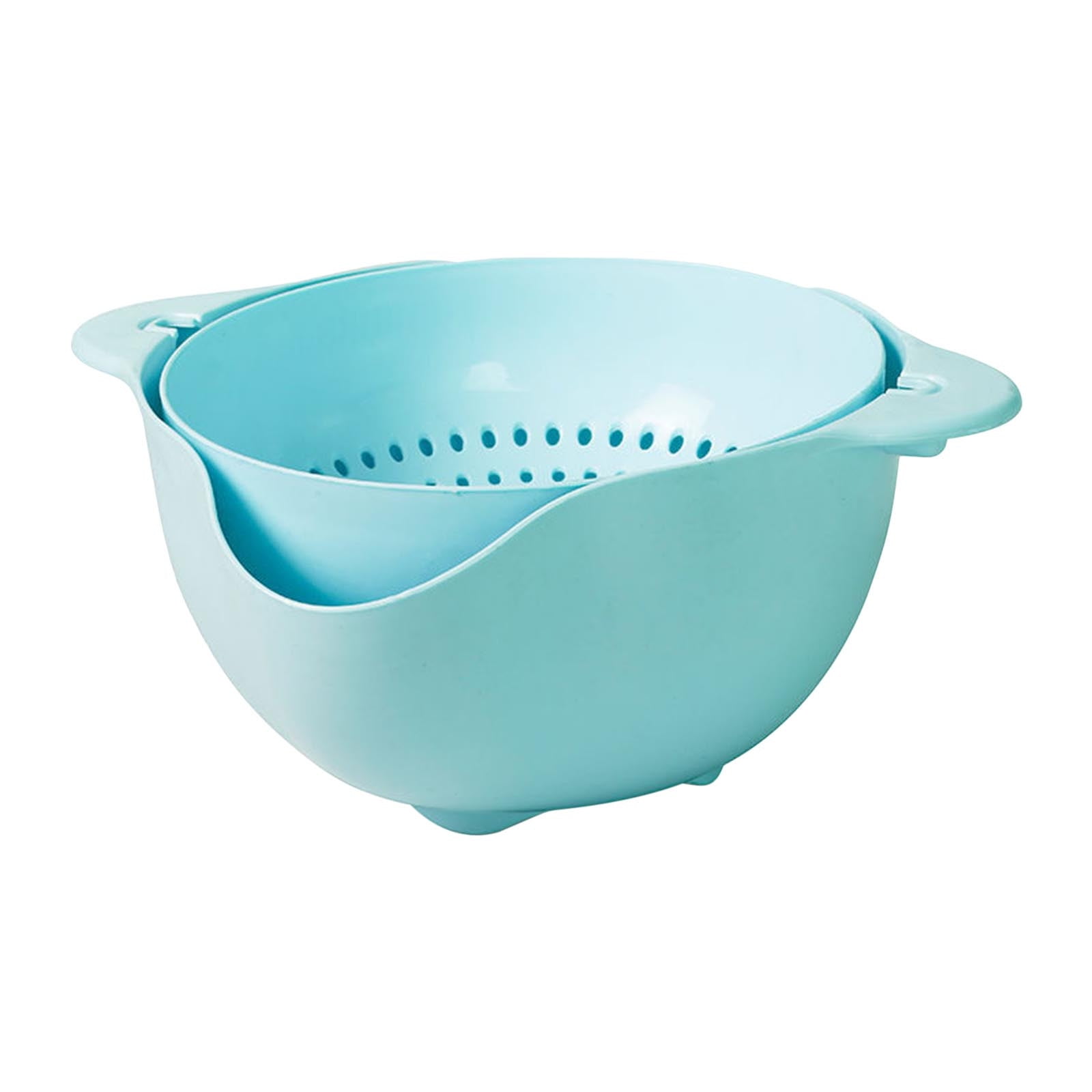 Kezqiaxn Rotatable Colander with Wash Bowl for Fruits and Vegetables ...