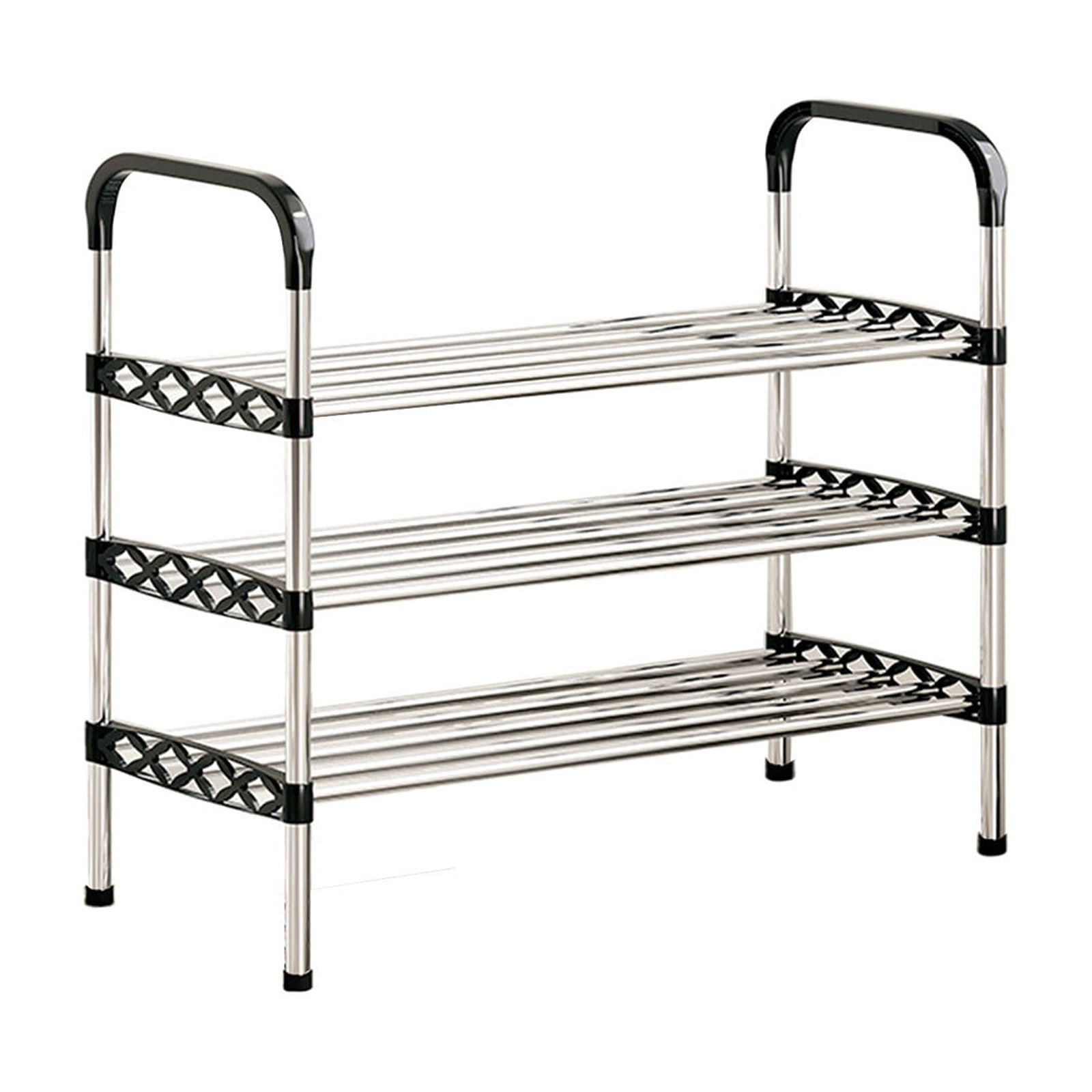 Kezqiaxn Shoe Rack for Front Door Entrance, 2-Tier Stackable Small Shoe ...