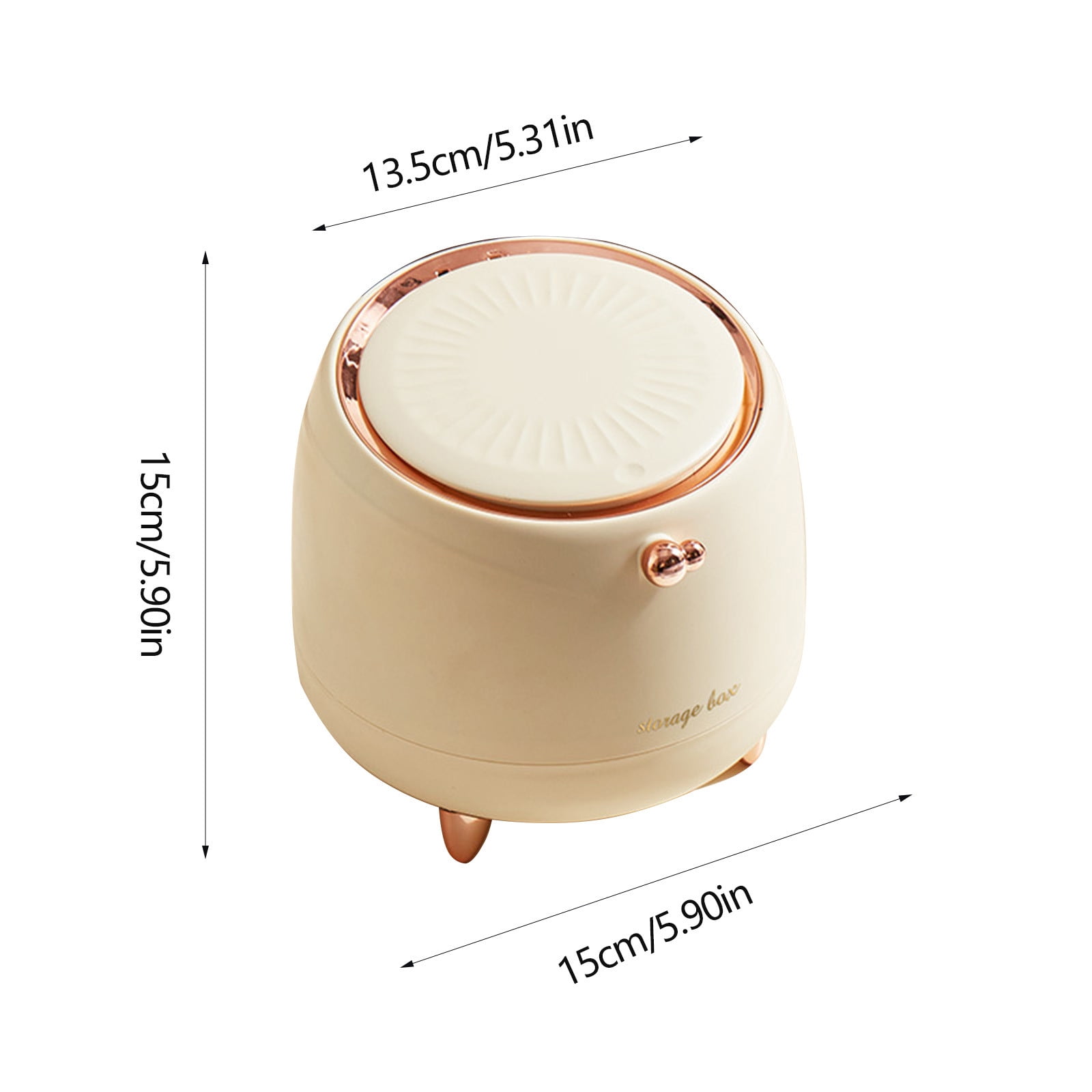 Kezqiaxn Small Trash Can with Lid Clearance Desktop Trash Can Press ...