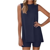 Kezqiaxn Summer Outfits for Women 2026 Sleeveless Crew Neck Tops and ...