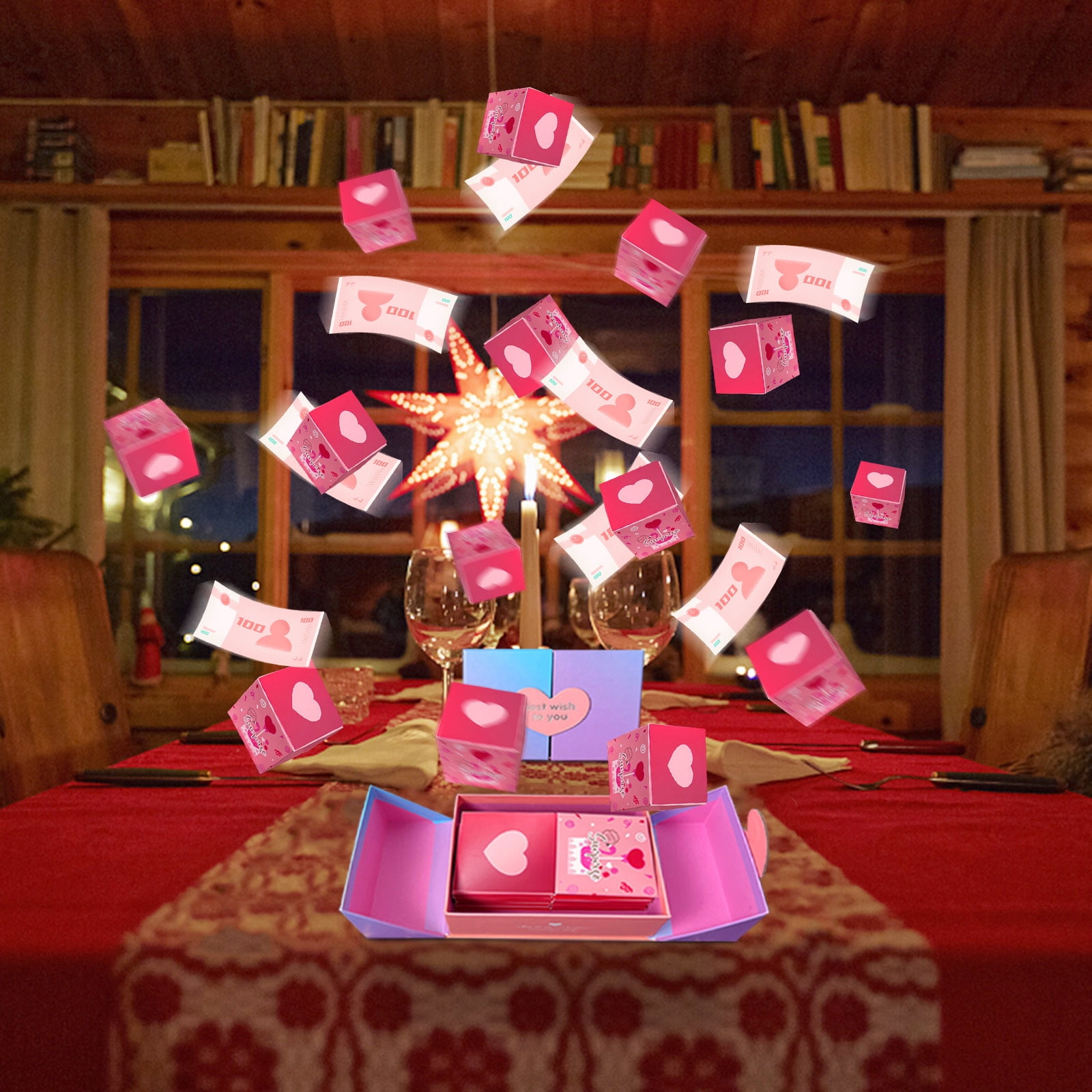 Kezqiaxn Surprise Gift Box Explosion for Money, 6 Bounces Unique ...