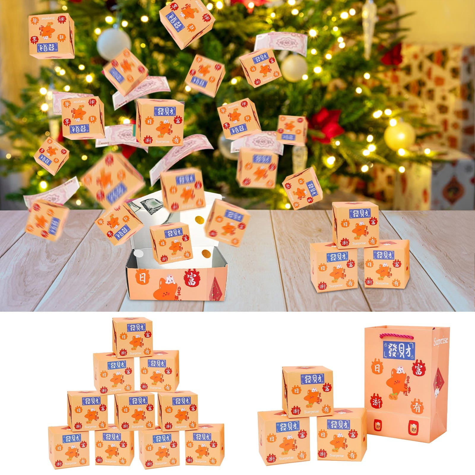 Kezqiaxn Surprise Gift Box Explosion for Money, 6Pcs Birthday Surprise ...