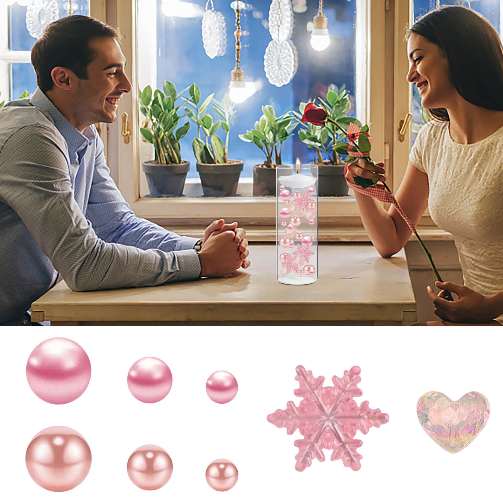 Kezqiaxn Valentines Day Vase Filler Clearance, 100Pcs Vase Filler ...