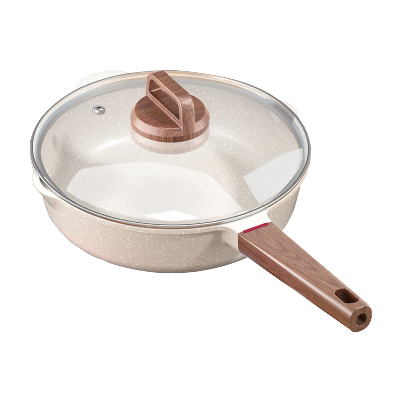 Kezqiaxn White Nonstick Frying Pan Skillet with Heat Wear Resistance ...