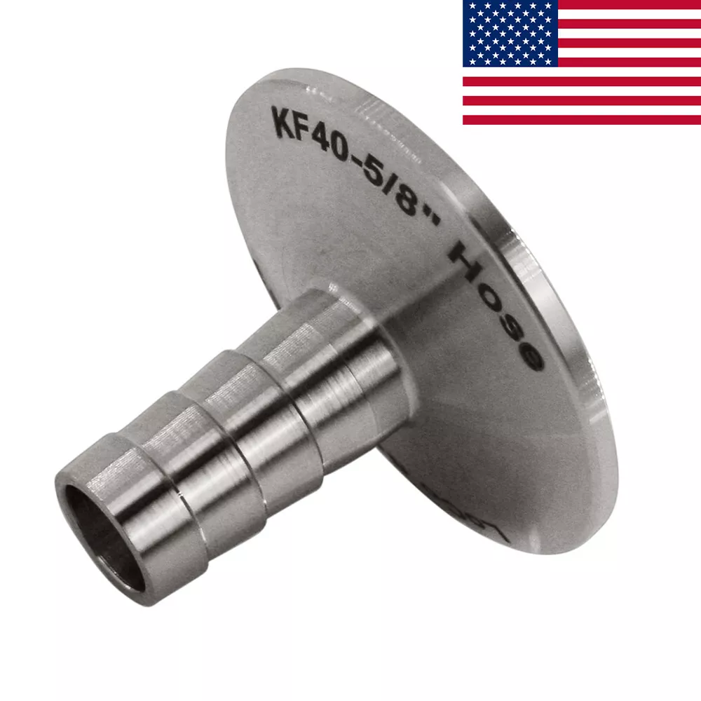 Kf-40 Nw-40 5/8" Hose Barb Adapter Vacuum Fitting Ss304 Loco Science ...
