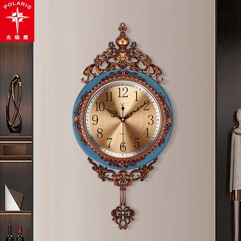 Kf15 European Style Living Room Wall Clock Mute Fashion Home Pocket ...