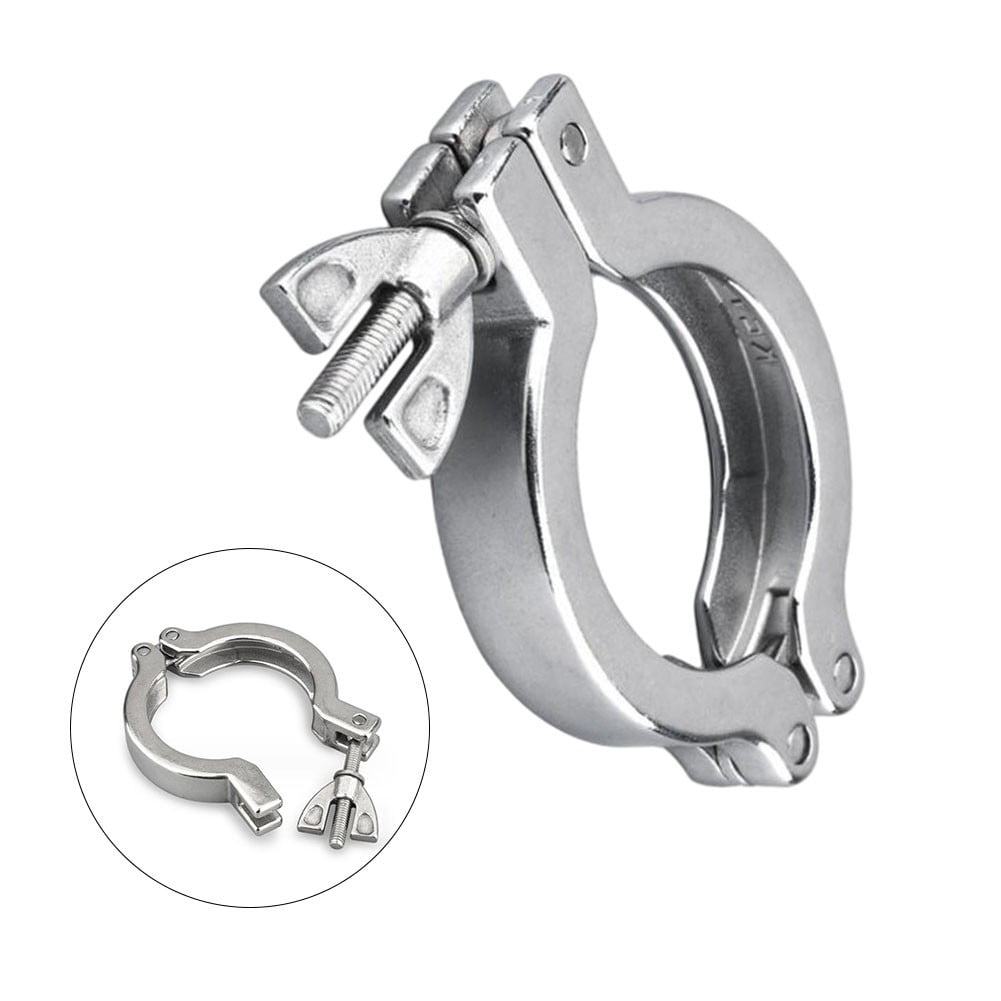 KF16-KF50 Vacuum Clamp Aluminum Alloy Clamp + Bracket +Rubber Ring ...