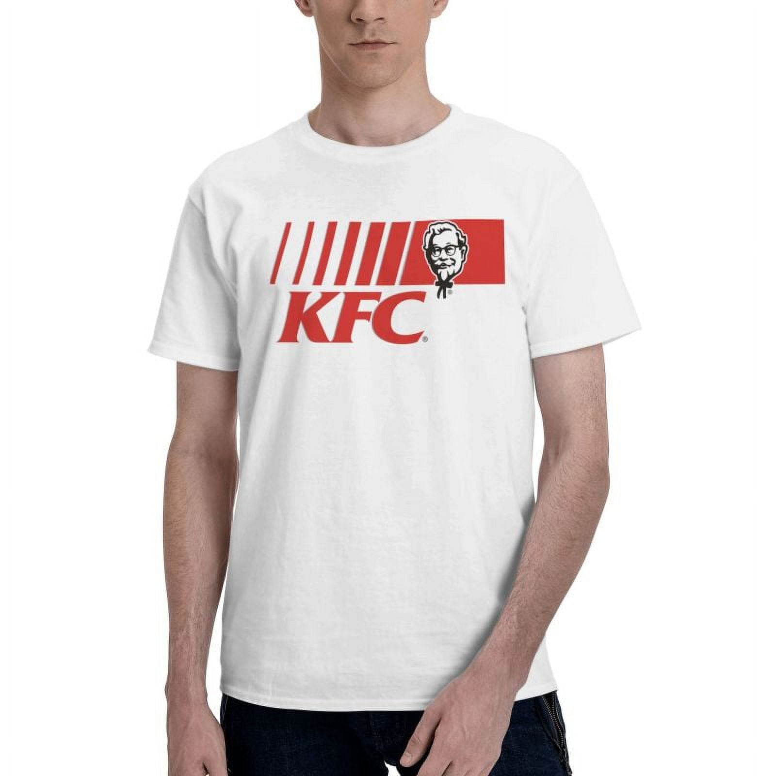 Kfc Logo Men'S Basic Short Sleeve T-Shirt Fashion White 6x-Large ...