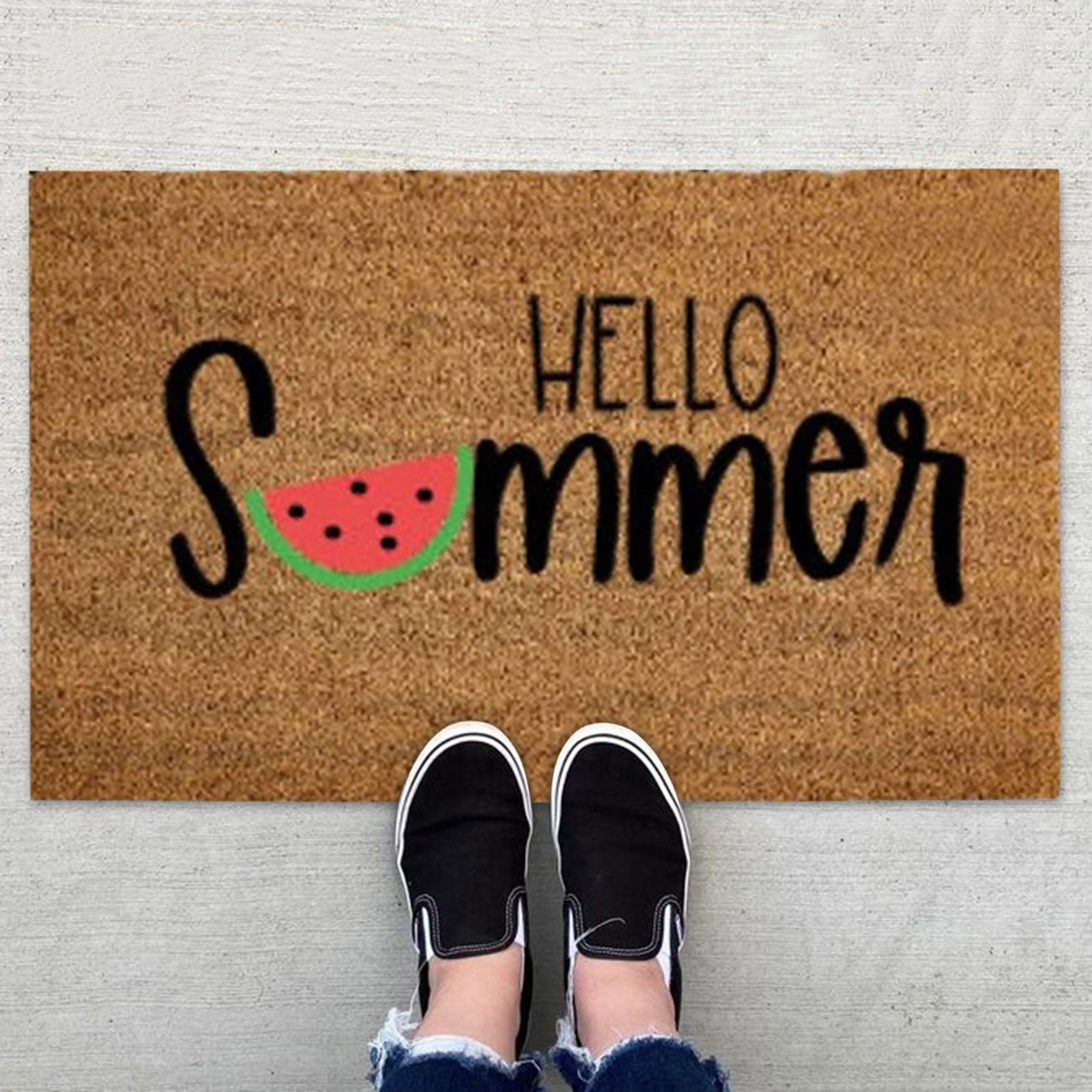 Kgfrsd Door Mat Entryway Rug Watermelon Theme Carpet Non Entrance Door ...
