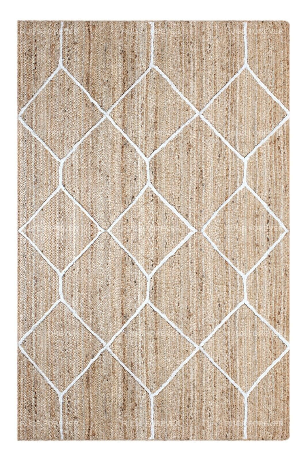 Kh Handloom Handmade Braided Natural Pure Jute Area Rug Designer Floor ...