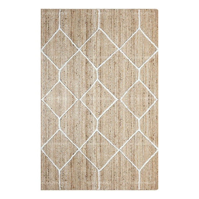 Kh Handloom Handmade Braided Natural Pure Jute Area Rug Designer Floor ...
