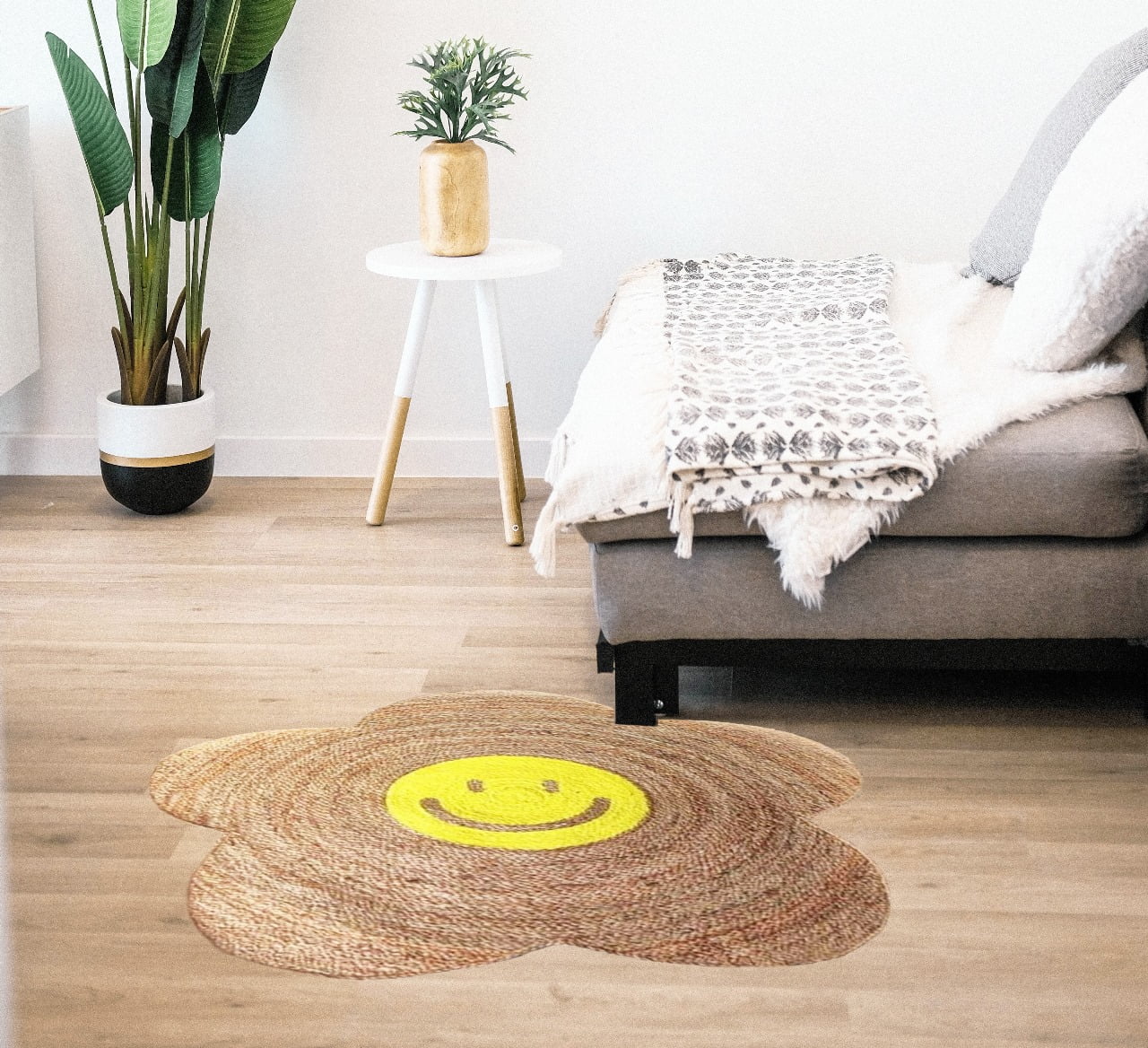 Kh Handloom Handmade Hand Braided Natural Jute Smile Shade Star Shape ...