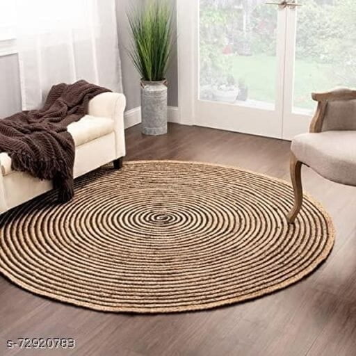 Kh Handloom Handmade Hand Braided Natural JuteRound Floor Area Rug ...
