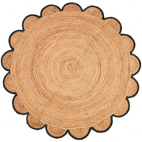 Jute Rug Black Border