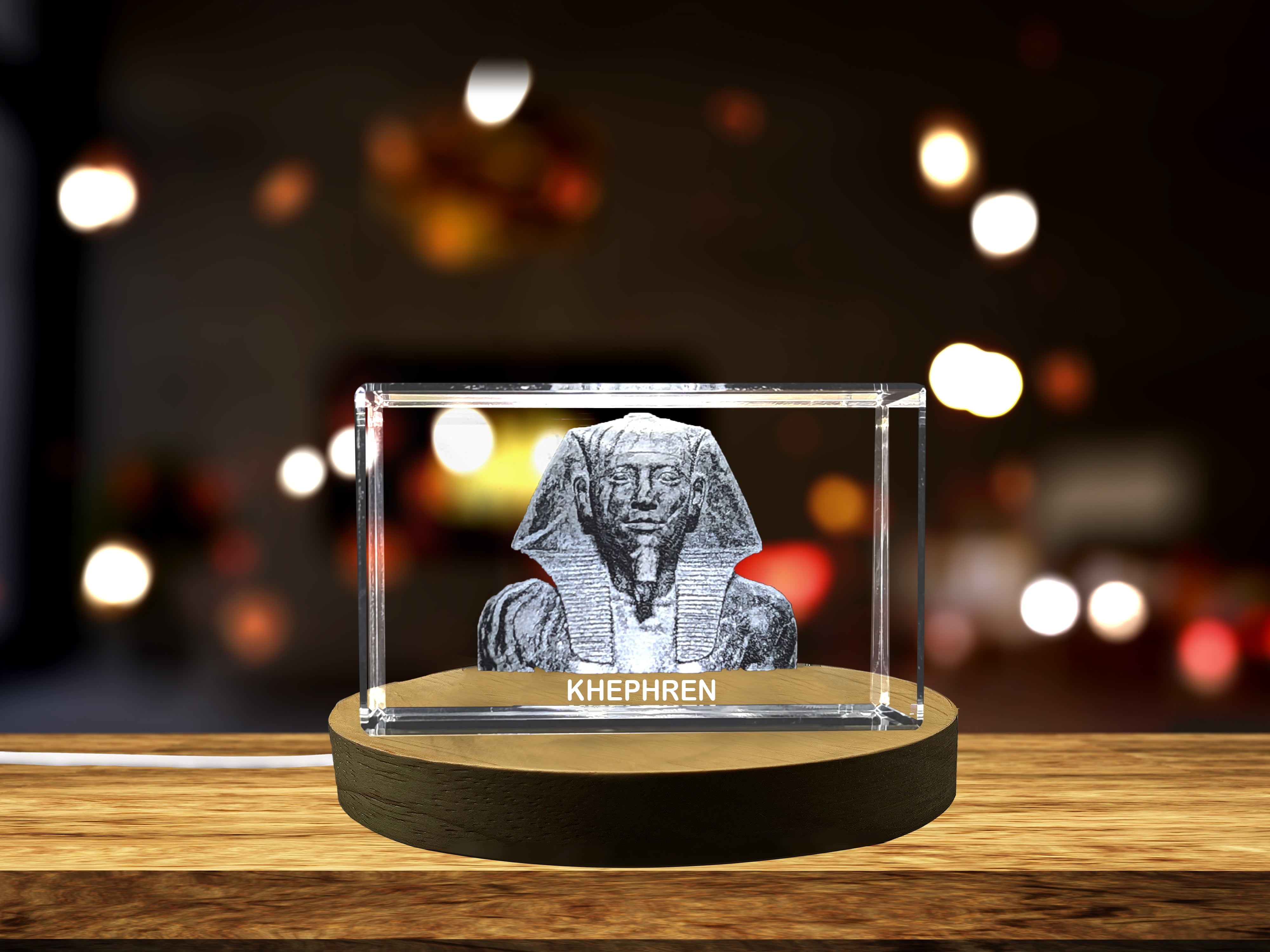 Khéphren Egyptian 3D Engraved Crystal | A Captivating Tribute to ...