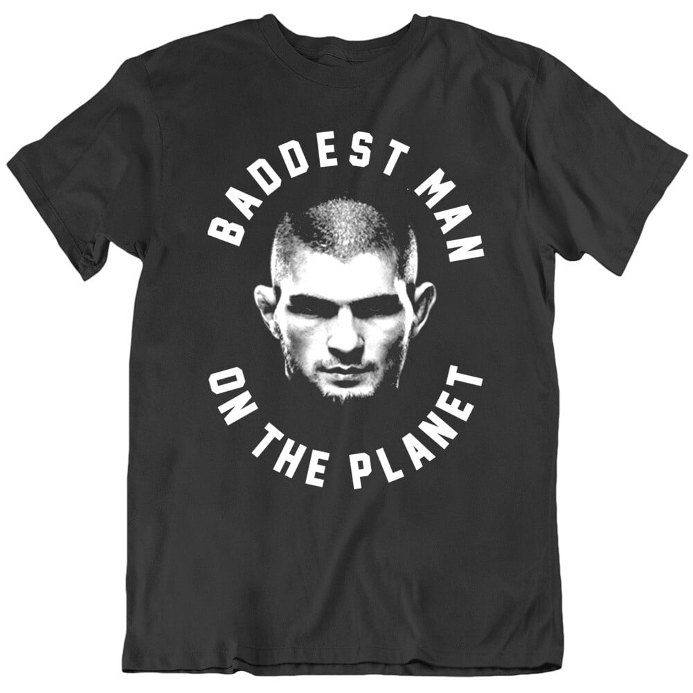 Khabib Nurmagomedov Baddest Man on The Planet MMA Champion T Shirt ...
