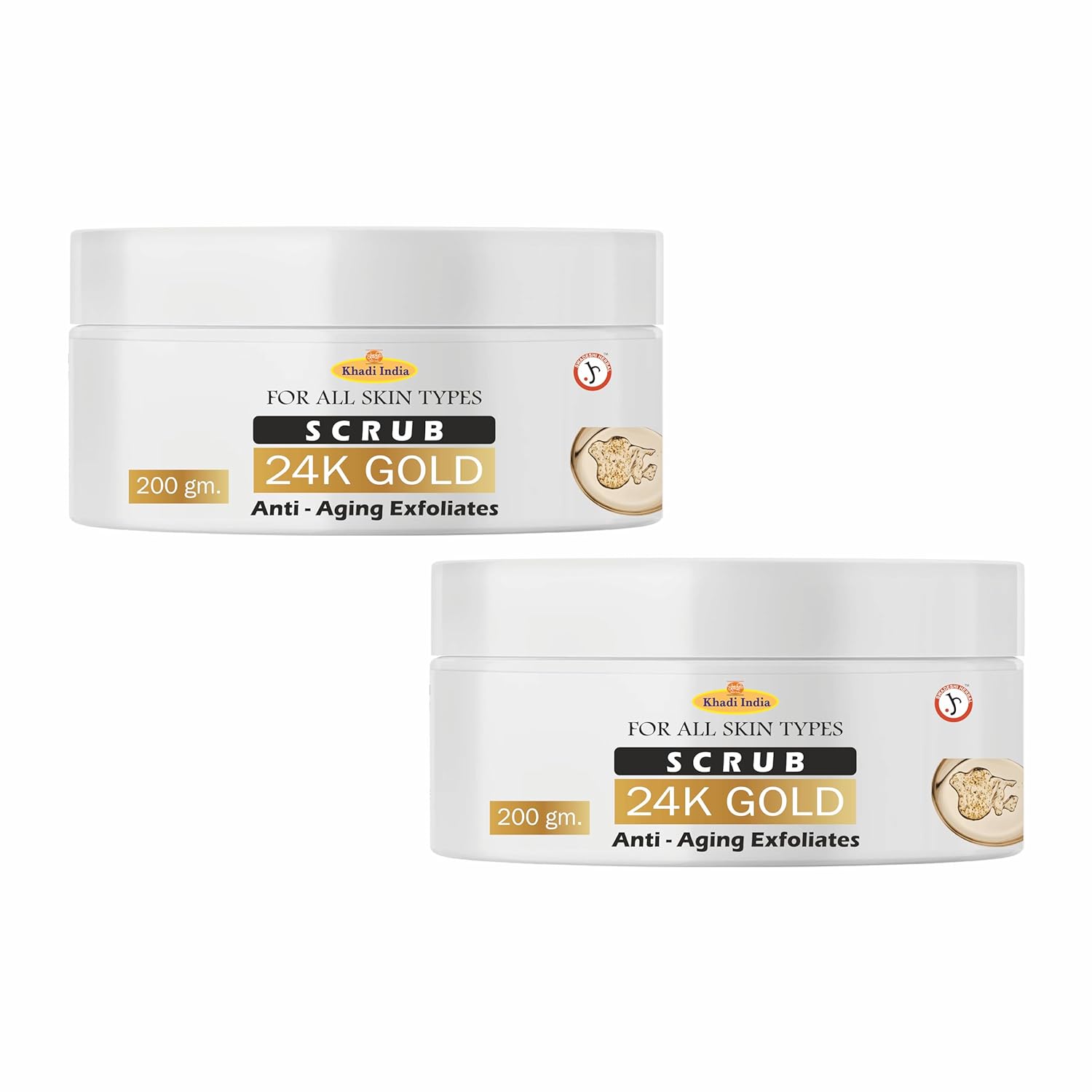 Khadi 100 Pure Herbal 24K Gold Scrub Radiance Boosting Face Body ...