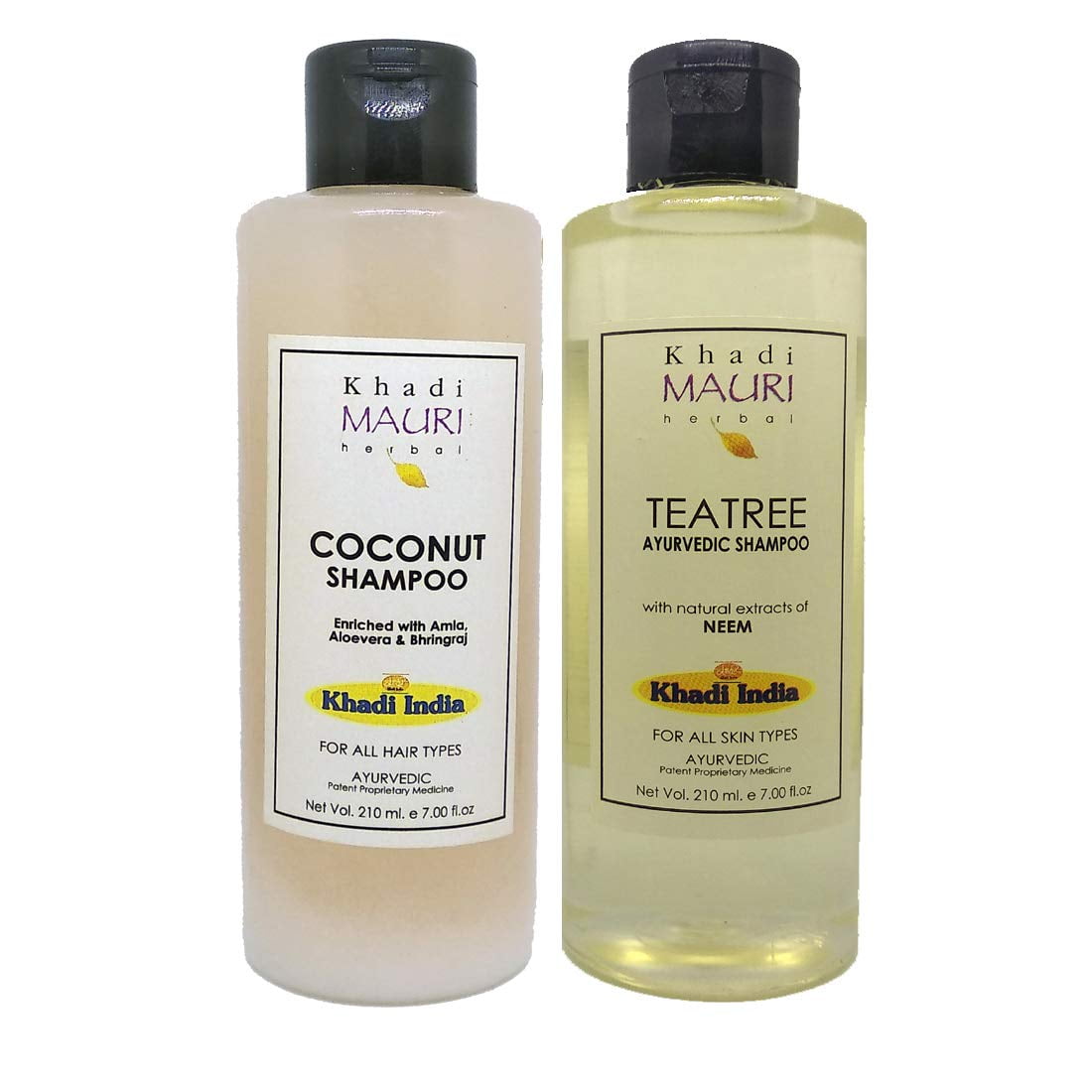 Khadi Mauri Coconut Tea Tree Shampoo Pack of 2 420 ml - Walmart.com