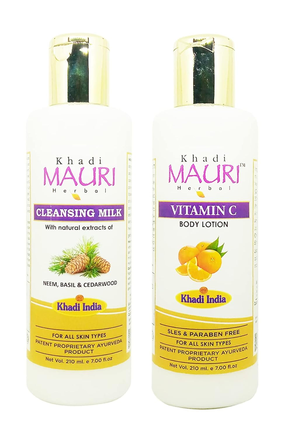 Khadi Mauri Vitamin C Cleansing Body Lotion Pack Of 2 420 ml - Walmart.com