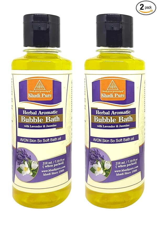 Khadi Pure Herbal Aromatic Bubble Bath with Lavender & Jasmine, 210 ml (Pack of 2) - Walmart.com
