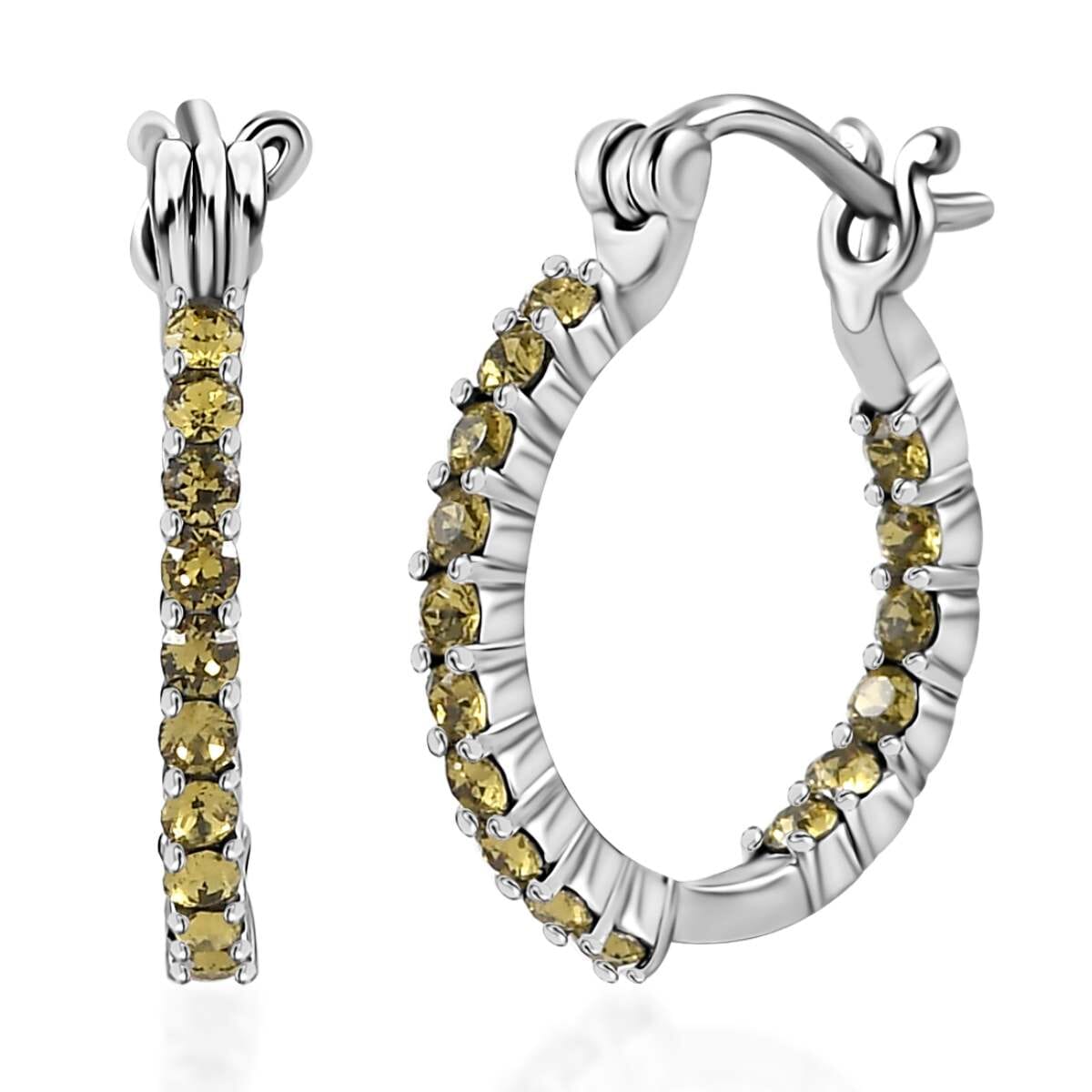 Stainless Steel Crystal Hoops Hoop Earrings Jewelry Gifts for Women ...