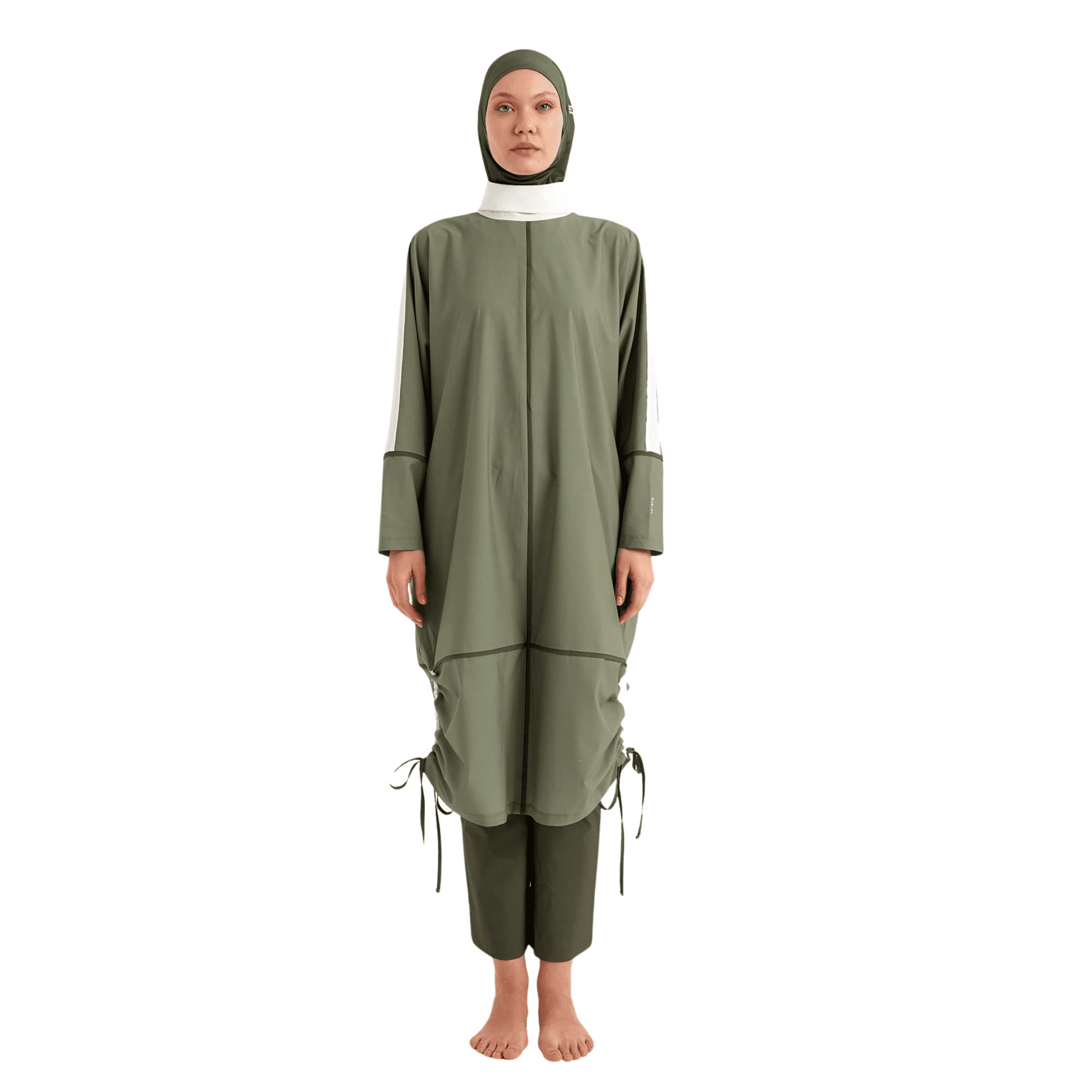 Khaki Modest Full Coverage Swimsuit – Islamic Burkini Set | M2521-1 ...