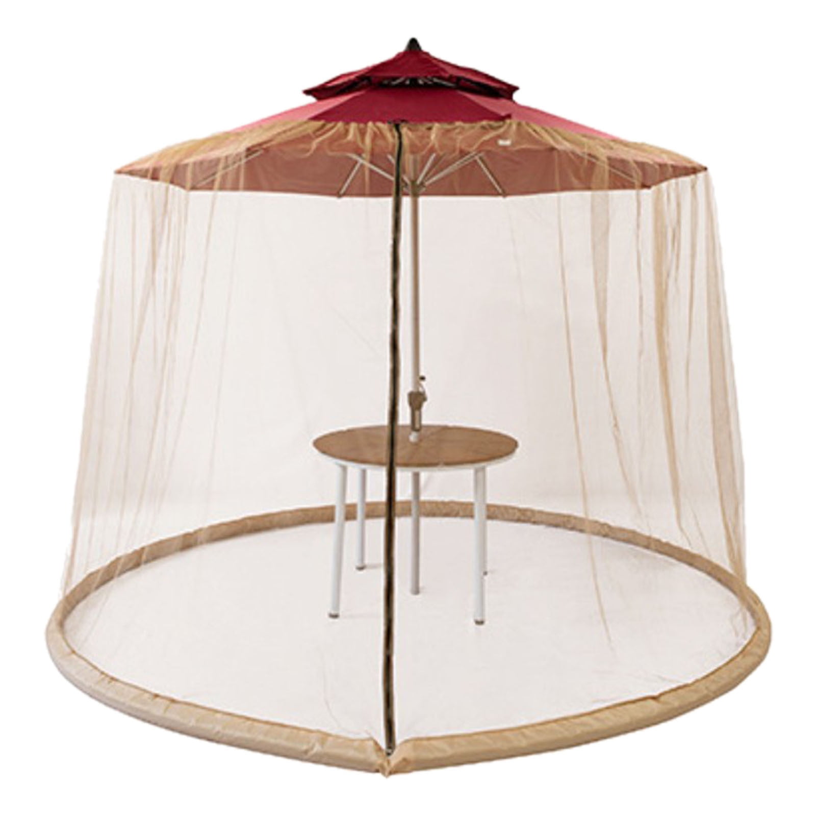 Khaki Outdoor Courtyard Open Dome Sun Umbrella Mosquito Net Banana ...