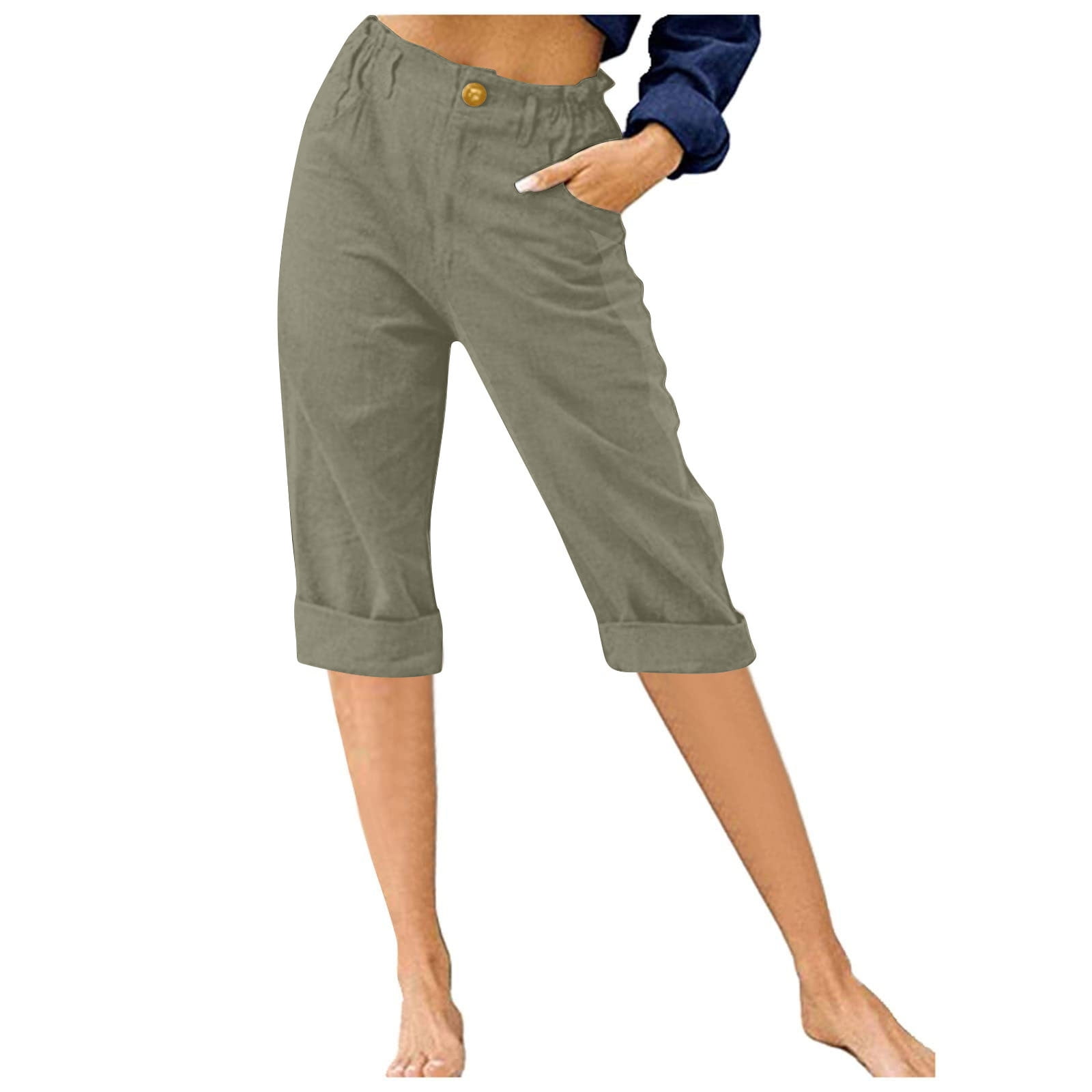 Khaki Pants for Women Jeans Long Trouser Jeans for Women Tall Capri ...