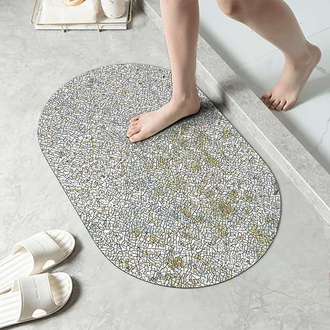 Khaki Rubber Diatom Mud Shower Carpet Middlespired Symmetrical Mild ...