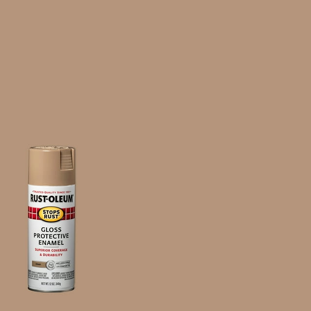 Khaki, Rust-Oleum Stops Rust Gloss Protective Enamel Spray Paint-249032 ...