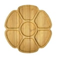 Khaki Seven-Compartment Wooden Petal Shaped Snack And Appetizer Serving ...