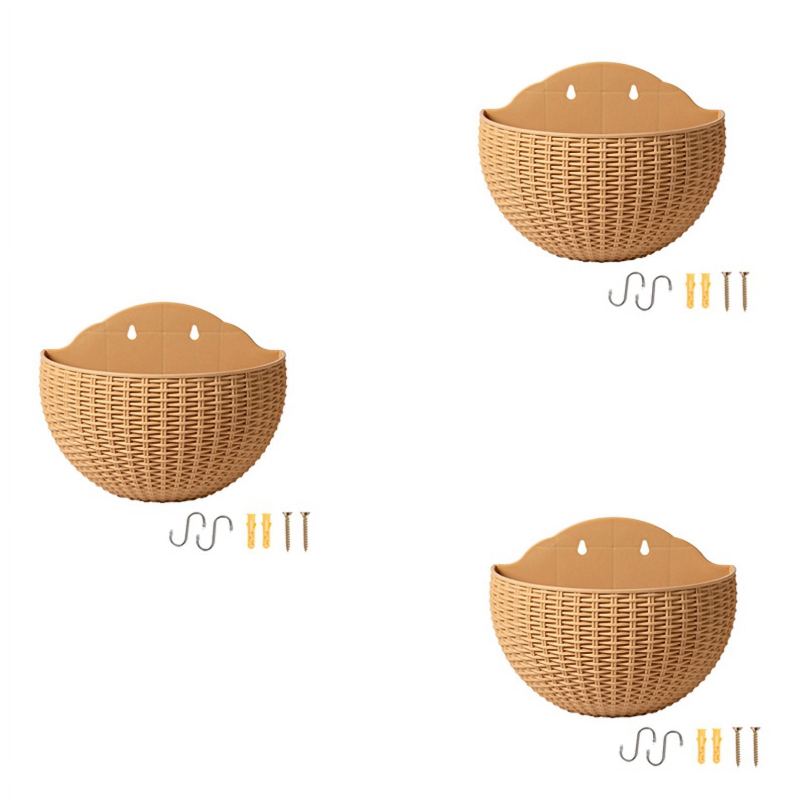 Khaki Wall Flower Pots Wall-Mounted Flower Pots Semi-Circular Fence ...