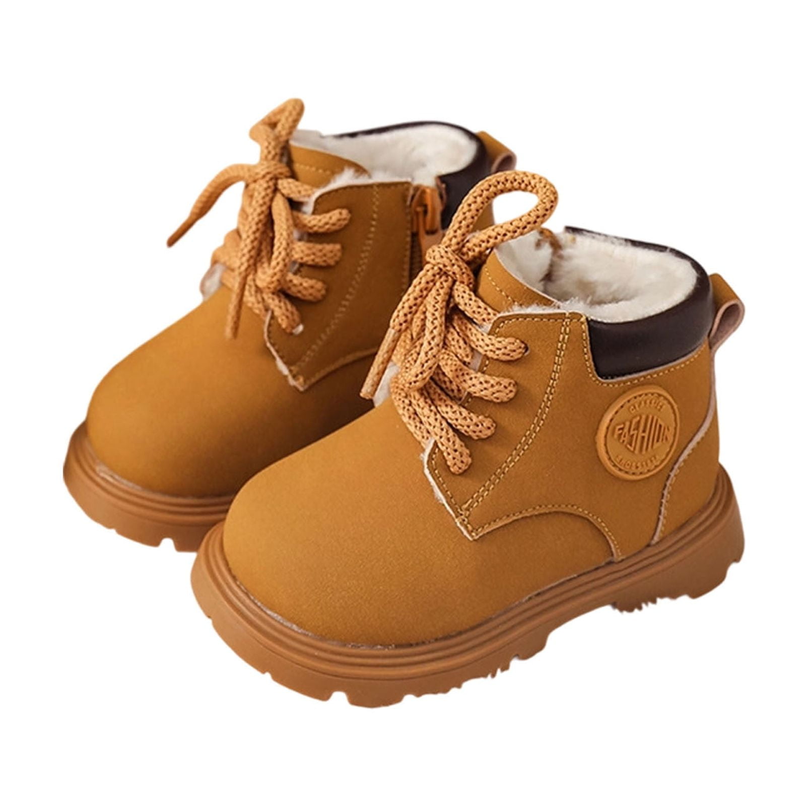 Khaki Warm Infant Booties With Plush Inside And Flexible Sole, Perfect ...