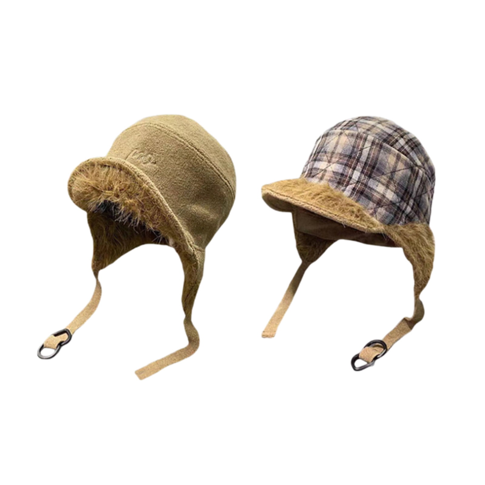 Khaki Womens Winter Trapper Hat With Ear Flaps For Cold Weather ...