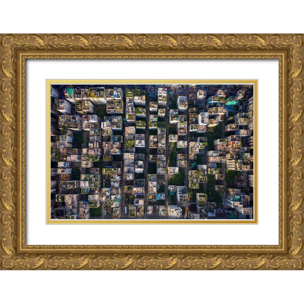 Khan Ronnie, Azim 24x17 Gold Ornate Wood Framed with Double Matting ...
