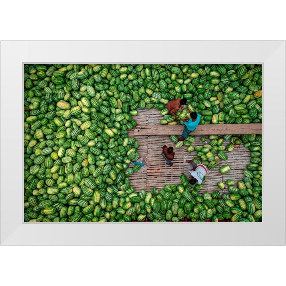 Khan Ronnie, Azim 24x17 White Modern Wood Framed Museum Art Print ...