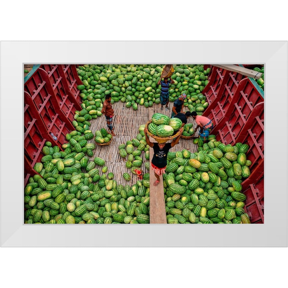 Khan Ronnie, Azim 24x17 White Modern Wood Framed Museum Art Print ...