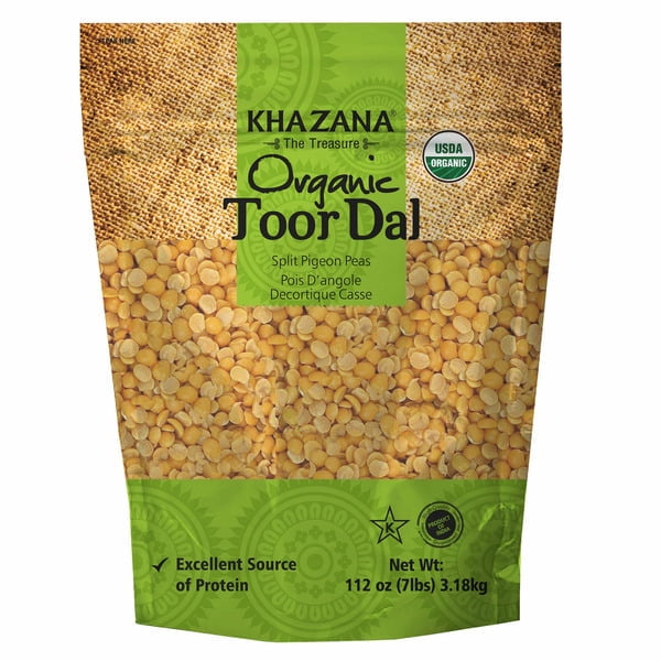 Khazana Organic Toor Dal Split Pigeon Peas, 7 lbs - Walmart.com